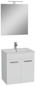 Koupelnová sestava s umyvadlem zrcadlem a osvětlením Vitra Mia 59x61x39,5 cm bílá lesk MIASETFP60B