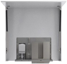 NOFER ESSENTIA zrcadlová skříňka 700 mm s automatickým dávkovačem mýdla a zásobníkem na papírové ručníky - MUM000123