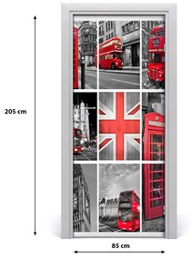 Fototapeta samolepící na dveře koláž Londýn 85x205 cm