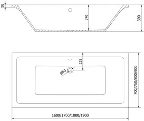 Mexen Cube obdélníková vana 180 x 80 cm s pláštěm 1-křídlovou zástěnou 50 cm, Průhledné, zlatá - 550518080X9505000050