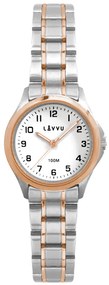 Dámské hodinky LAVVU ARENDAL Original Rose Gold Bicolor s vodotěsností 100M LWL5024