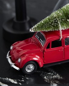 House Doctor Vánoční autíčko Xmas Car Red, červená barva, kov