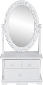 vidaXL Toaletní stolek s oválným sklopným zrcadlem MDF [60627]