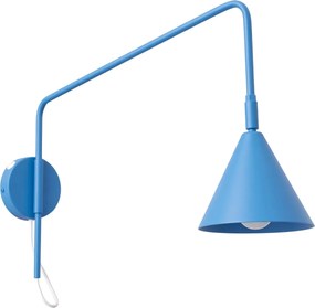 Sollux Lighting Nástěnné svítidlo NOX 1 světle modré s vypínačem