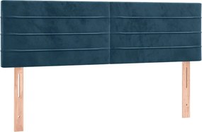 Box spring postel s matrací tmavě modrá 140x200 cm samet 3141369