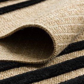 Dywany Łuszczów, Kusový koberec Spark 0689 beige/black, 160x220, béžová, chodba / předsíň