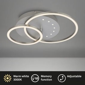 Brilo - LED Stmívatelné stropní svítidlo LED/26W/230V 3000K matný chrom