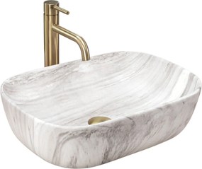 Rea Belinda Ash, umyvadlo na desku 460x330x135 cm, imitace kamene matná, REA-U3324