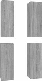 TV skříňky 4 ks šedé sonoma 30,5 x 30 x 90 cm kompozitní dřevo 3120330
