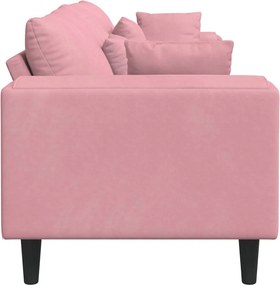 Pohovka Růžová 250 x 77 x 76 cm samet 3335156