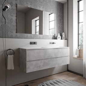 Koupelnová skříňka AVA 160 s umyvadlem z minerálního odlitku CREAM - možnost volby barvy