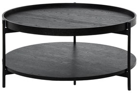 Konferenční stolek lanyd ø 80 cm černý MUZZA