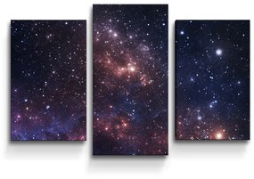 Sablio Obraz - 3-dílný Noční obloha - 75x50 cm