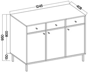 Falco Komoda Tomila 827/2 eukalyptus