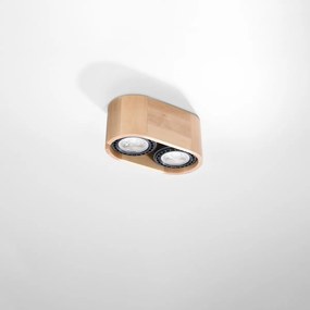 Sollux Lighting Stropní svítidlo BASIC 2 přírodní dřevo