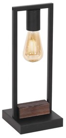 Klausen 108004 - Stolní lampa HARD 1xE27/11W/230V dřevo/černá