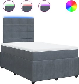Box spring postel s matrací tmavě šedý 120x190 cm samet 3294587