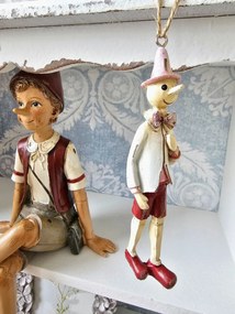 Dekorace sedící Pinocchio - 13*12*23 cm