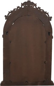 Šedé dřevěné nástěnné antik zrcadlo s patinou - 73*7*115 cm