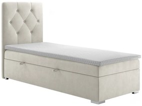 Luxusní jednolůžková postel CULI Béžová 80x200 cm Levá