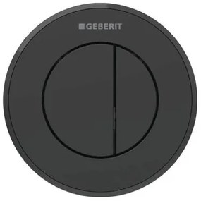 Geberit Splachovací systémy - Oddálené ovládání splachování typ 10, 2-činné, pro nádržku pod omítku 8 cm, easy to clean, matná černá 116.056.16.1