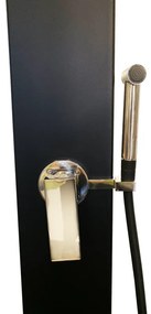 AMA Luxury Shower Solární sprcha Solaris bez oplachu nohou s ruční sprchou leštěný-černý