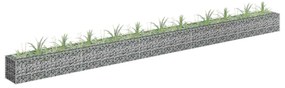 Gabionový vyvýšený záhon pozinkovaná ocel 450 x 30 x 30 cm 145645