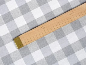 Biante Dekorační povlak na polštář s lemem Rebeka RE-013 Světle šedo-bílá kostka velká 40 x 60 cm