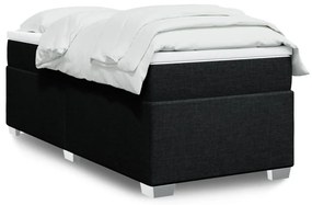 Box spring postel s matrací černá 80 x 200 cm textil 3285090