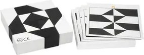 Detoa Hlavolam Tangram černobílý / od 3 let