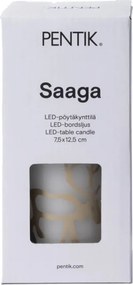 LED svíčka Saaga, zlatá
