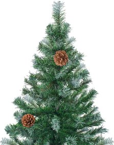 Umělý vánoční stromek LED osvětlení sada koulí a šišky 180 cm 3077614