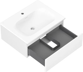 Mexen Orio, koupelnová skříňka 60 cm s umyvadlem Vela, 1 zásuvka, bílá matná, 91A10-06023-1-BF01-W23M01
