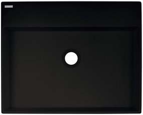 Deante Correo, granitové umyvadlo na desku 500x400x125 mm, černá matná, DEA-CQR_NU5S