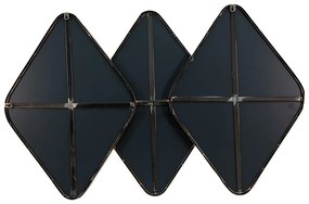 Mosazno-hnědé antik zrcadlo s kovovým rámem – 110x6x70 cm