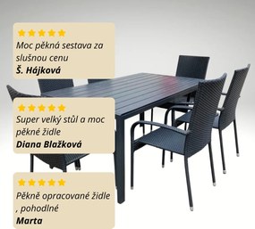 Vikio Zahradní set 140x80 pro 6 osob DT276 antracit