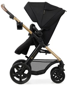 KINDERKRAFT - Kombinovaný kočárek 3v1 MOOV 2 Pure black + autosedačka MINK PRO