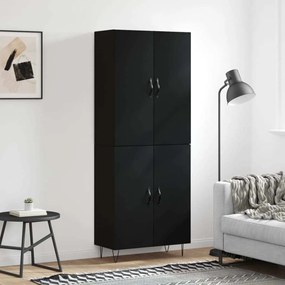 vidaXL Skříň highboard 69,5 x 34 x 180 cm kompozitní dřevo [3198058] Barva: Černá