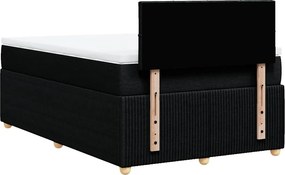 Box spring postel s matrací černá 120x190 cm textil 3287397