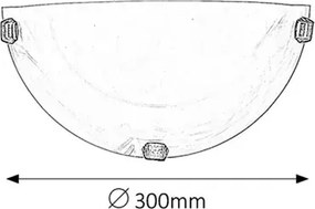 Rabalux 3003 Alabastro bílo-bronzová / Nástěnné svítidlo / E27 / 1x 60