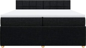 Box spring postel s matrací černá 200x200 cm textil 3287565