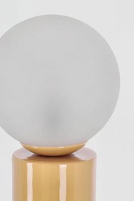 Kovová stolní lampa se skleněným stínidlem (výška 47 cm) Malton – Bizzotto