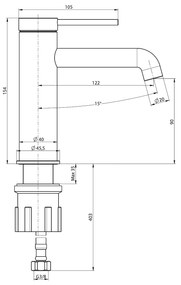 Sapho Kaja umyvadlová baterie stojánková chrom HJ002