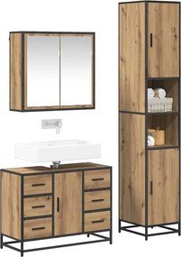 Sada koupelnového nábytku 3 ks Artisanový dub 80 x 33 x 60 cm 3402561