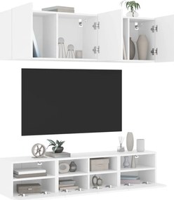 vidaXL 5dílná obývací stěna kompozitní dřevo [3216516] Barva: Bílá