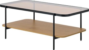 Konferenční stolek se skleněnou deskou v přírodní barvě 60x120 cm Hassel – Unique Furniture