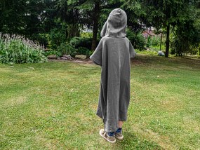 Nelly Mušelínové pončo dětské - Šedá Rozměr: 122 - 140 cm