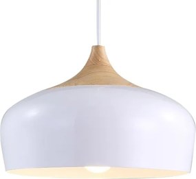 Toolight Bari White, závěsné svítidlo 1xE27 APP183-1CP, bílá-hnědá, OSW-00261