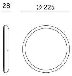LED Koupelnové stropní svítidlo NIVERA LED/12W/230V IP54 pr. 22,5 cm černá