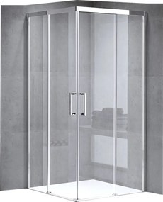 BPS-koupelny Čtvercový sprchový kout HYD-SK90B 90x90 chrom/transparent - bez vaničky